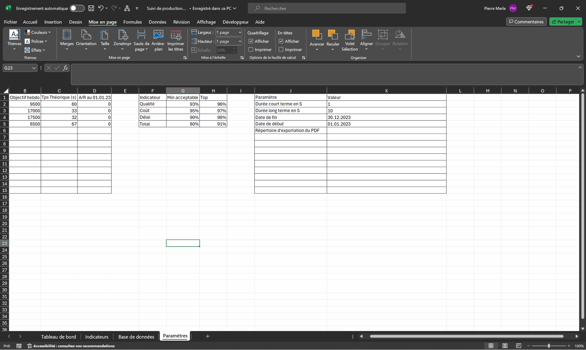 Modèle Excel de Suivi de Production 🔧 | Idea to Forge